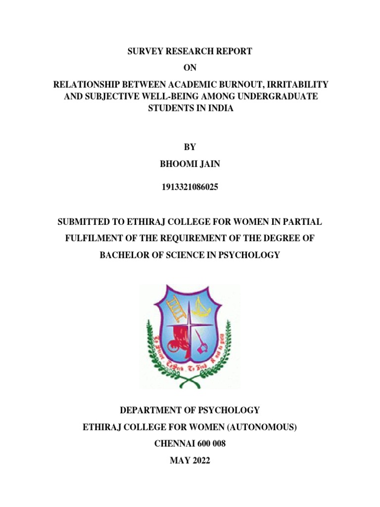 SURVEY RESEARCH - FRONT PAGE Bhoomi | PDF | Well Being | Doctor Of ...