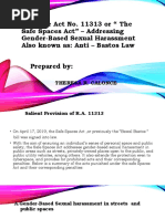 Powerpoint Presentation of Safe Spaces Act RA 11313 | PDF | Sexual ...