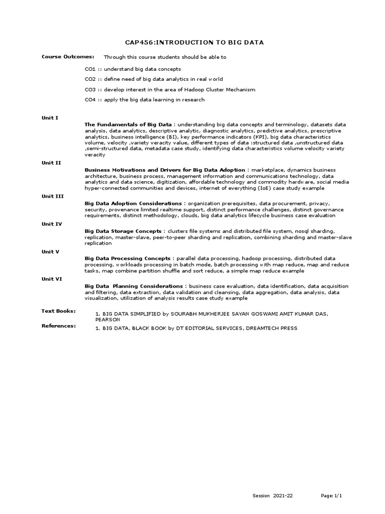 Cap456-Introduction To Big Data | PDF | Big Data | Analytics Cap456-Introduction To Big Data | PDF | Big Data | Analytics