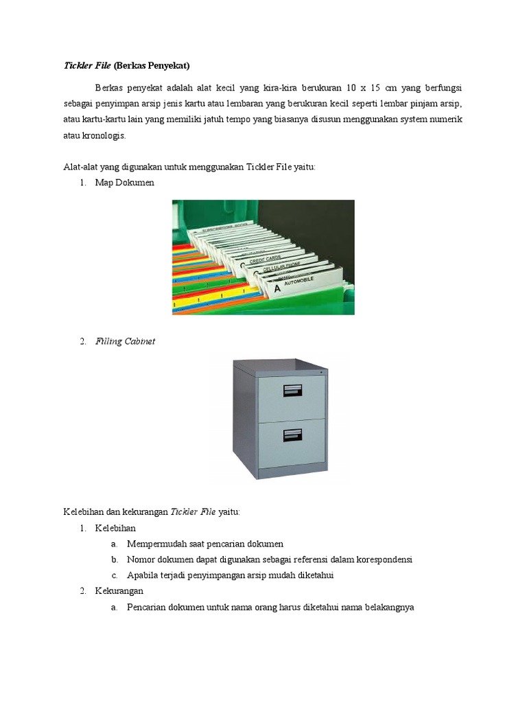 Tickler File | PDF | Kajian Bahasa Asing | Griya & Taman