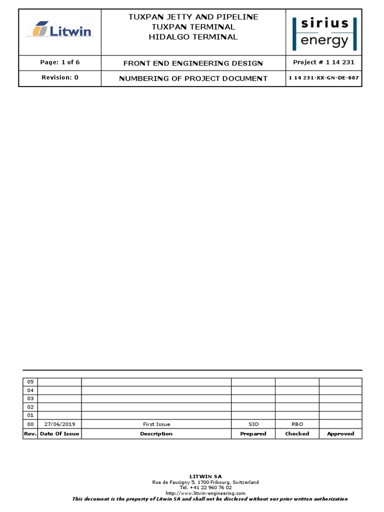 1 14 321 XX GN de 007 Numering of Project Document | PDF | Specification (Technical Standard ...