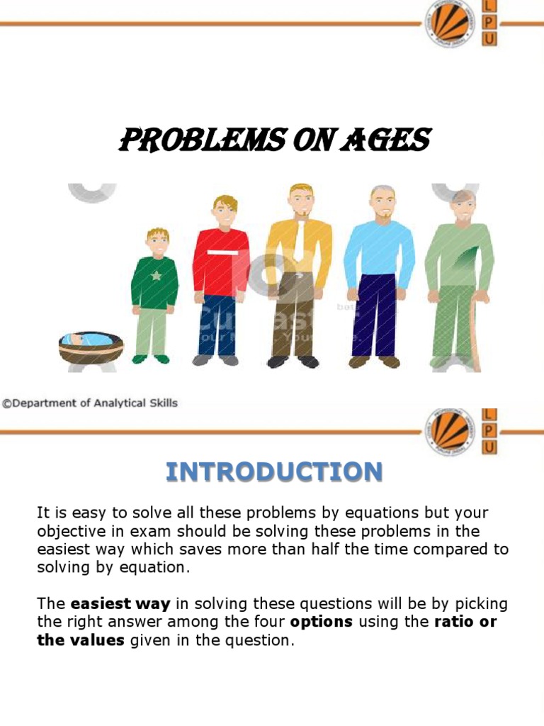 Problems On Ages | PDF | Mathematical Objects | Algebra