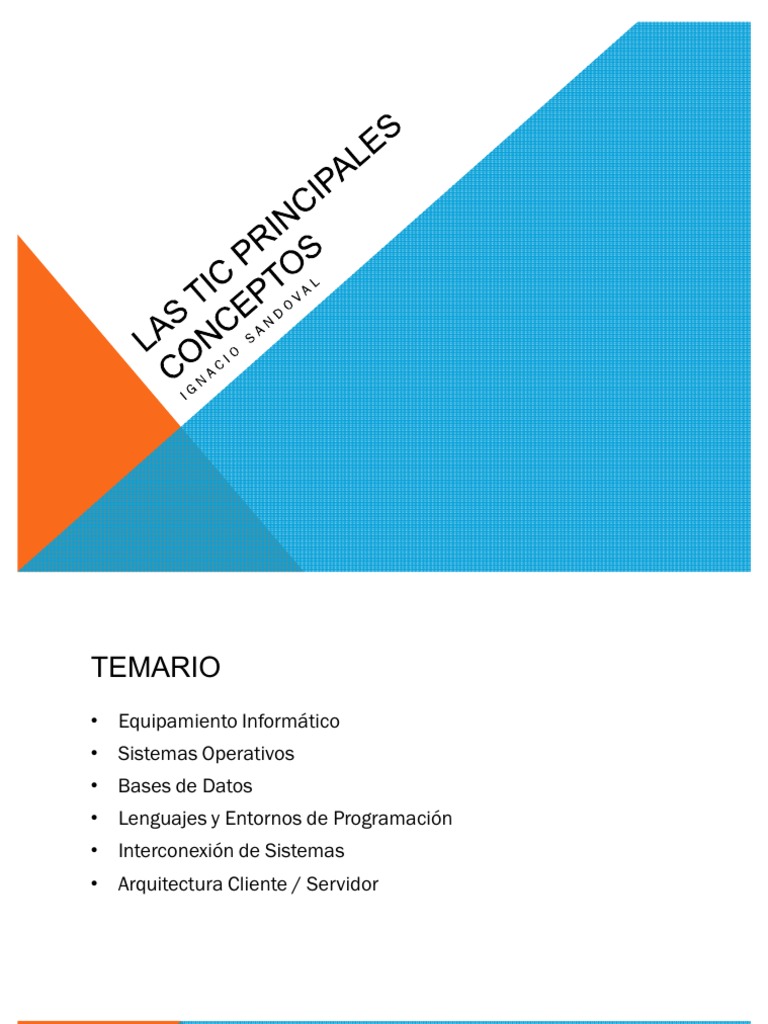 02 Las Tic Principales Conceptos | PDF | Bases de datos | Sistema operativo