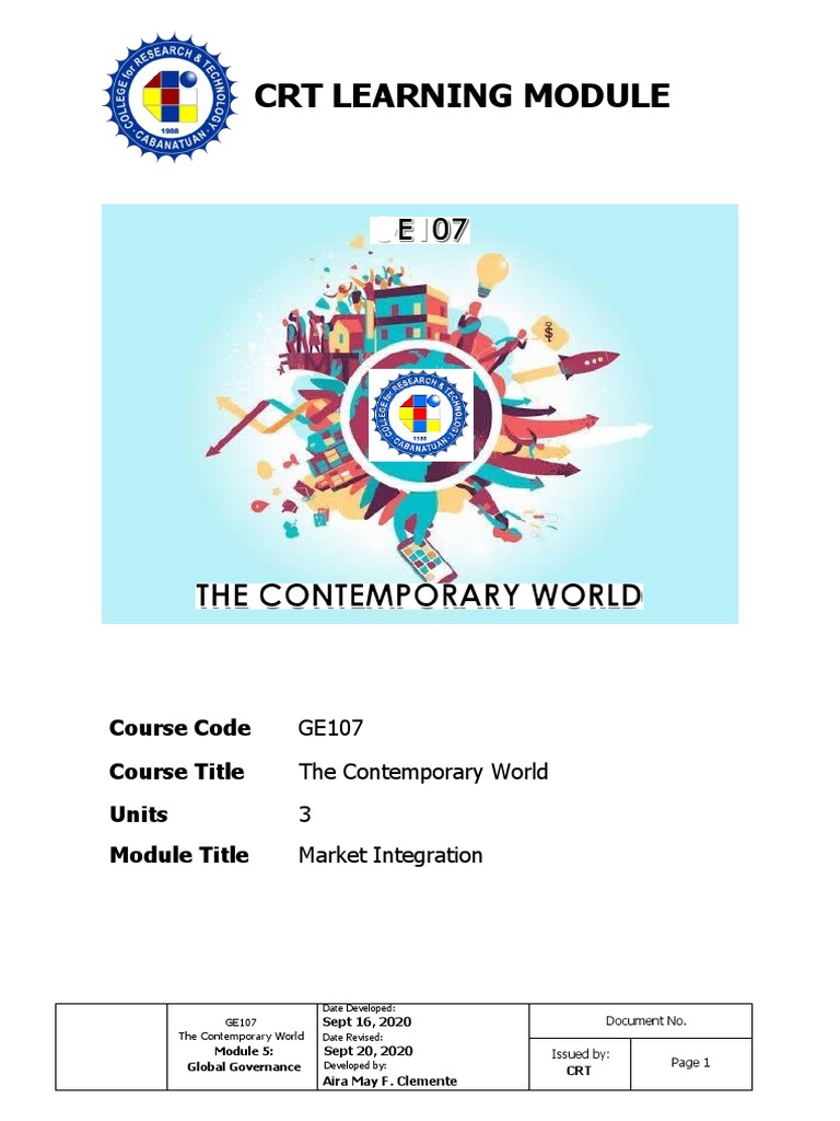 Learning Module 5 - Global Governance | PDF | United Nations | International Relations