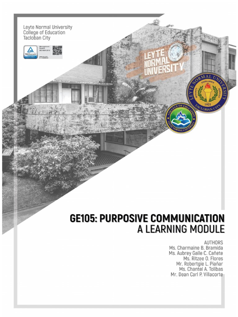 Module 1 Purposive Communication | PDF | Communication | Nonverbal Communication