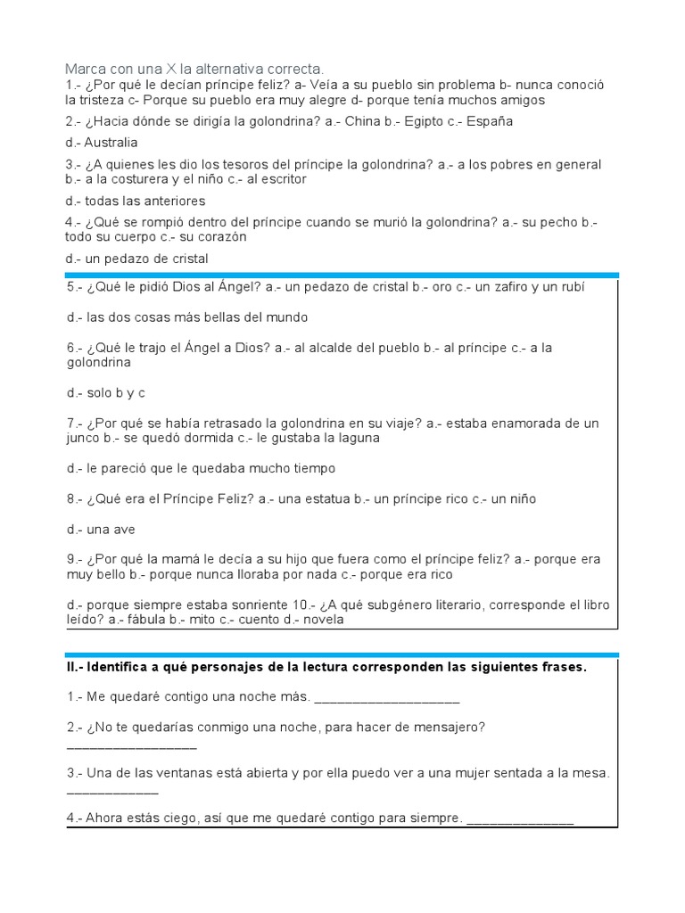 El Príncipe Feliz | PDF