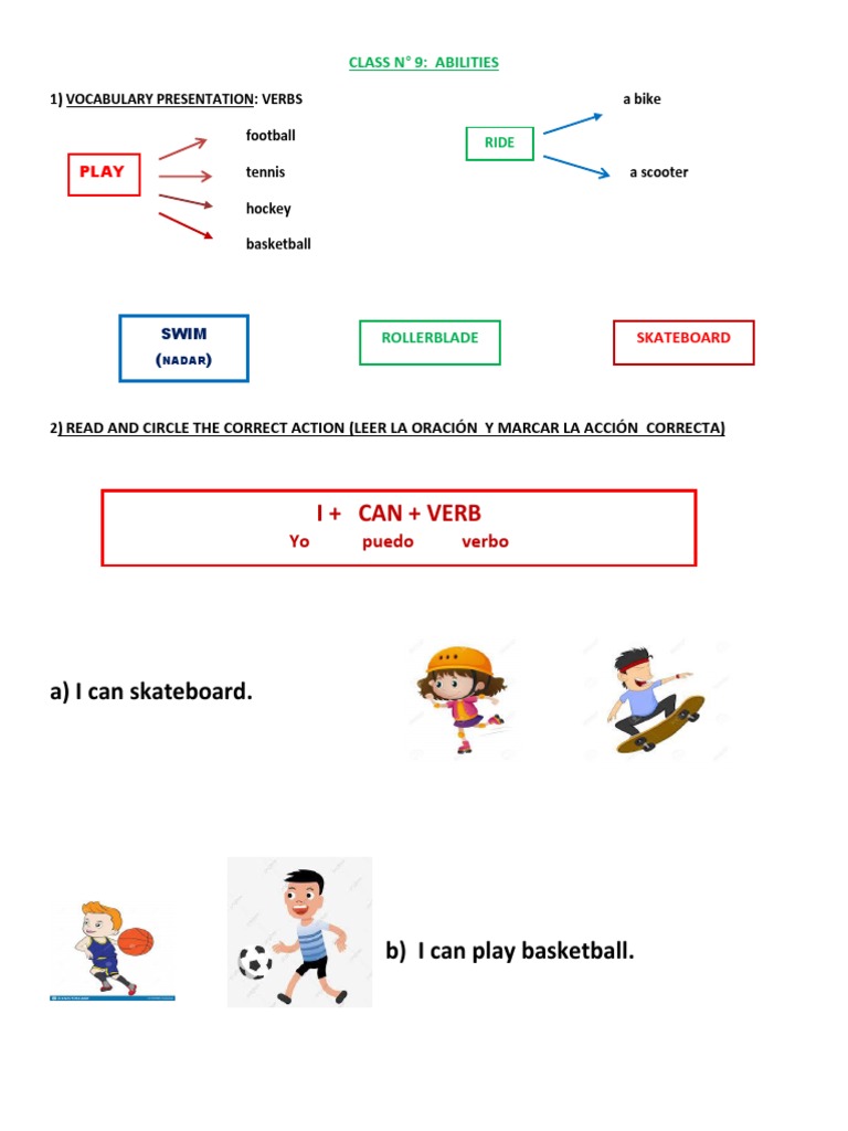 Common Physical Activities: A Document Highlighting Various Sports and ...