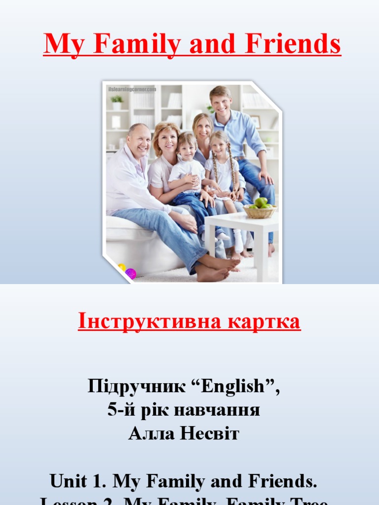 Lesson 2. My Family. Family Tree | PDF