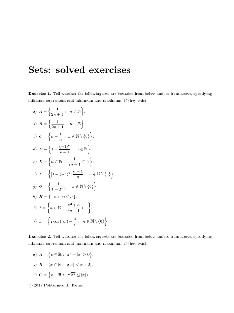 Solved Exercises | PDF | Inequality (Mathematics) | Arithmetic Solved Exercises | PDF | Inequality (Mathematics) | Arithmetic