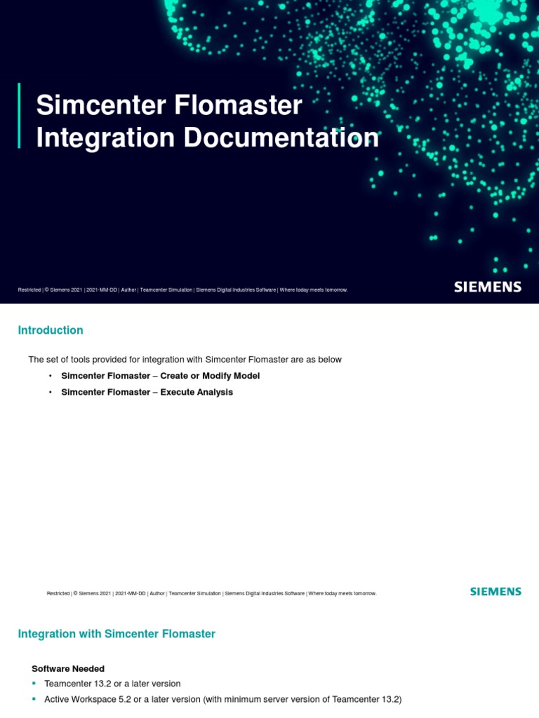 Tool Integrations Notes-Simcenter+Flomaster XML2 | PDF | Simulation ...