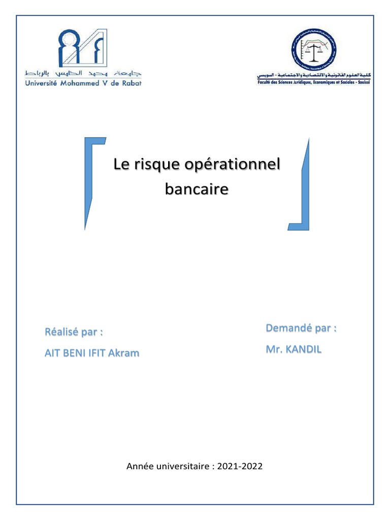 Risque Opérationnel | PDF | Risque opérationnel | Bâle II