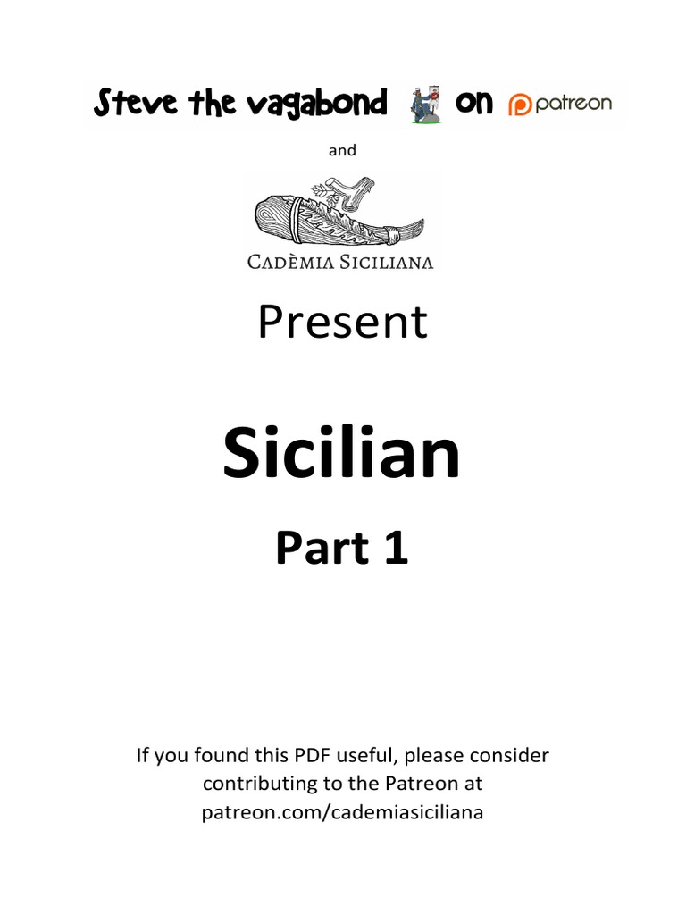 Sicilian Language Lesson Part 1 | PDF | Grammatical Gender | Latin