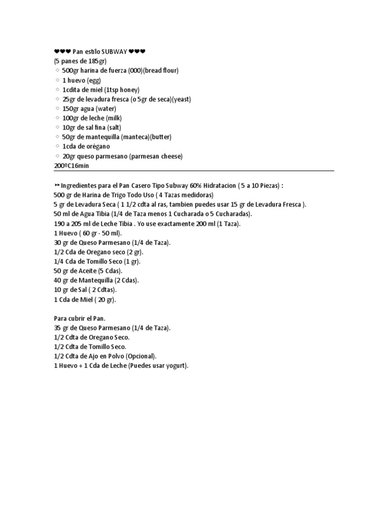 Pan Subway | PDF
