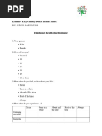 Physical Health Questionnaire | PDF | Sports | Physical Exercise