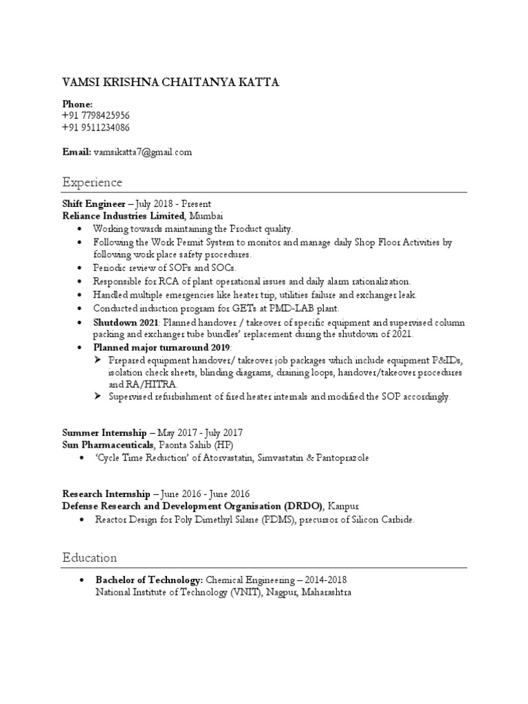 Resume Final | PDF