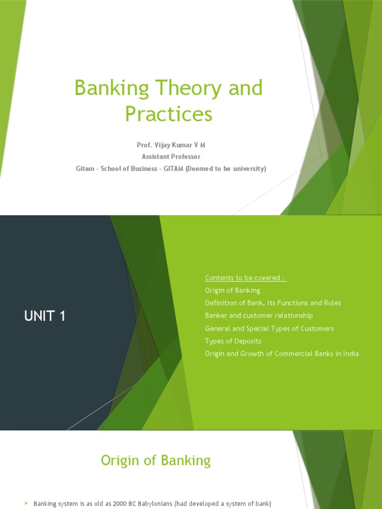 BTP - Unit 1 | PDF | Banks | Garnishment