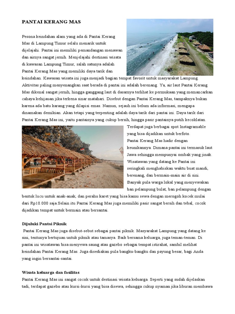 Pantai Kerang Mas | PDF