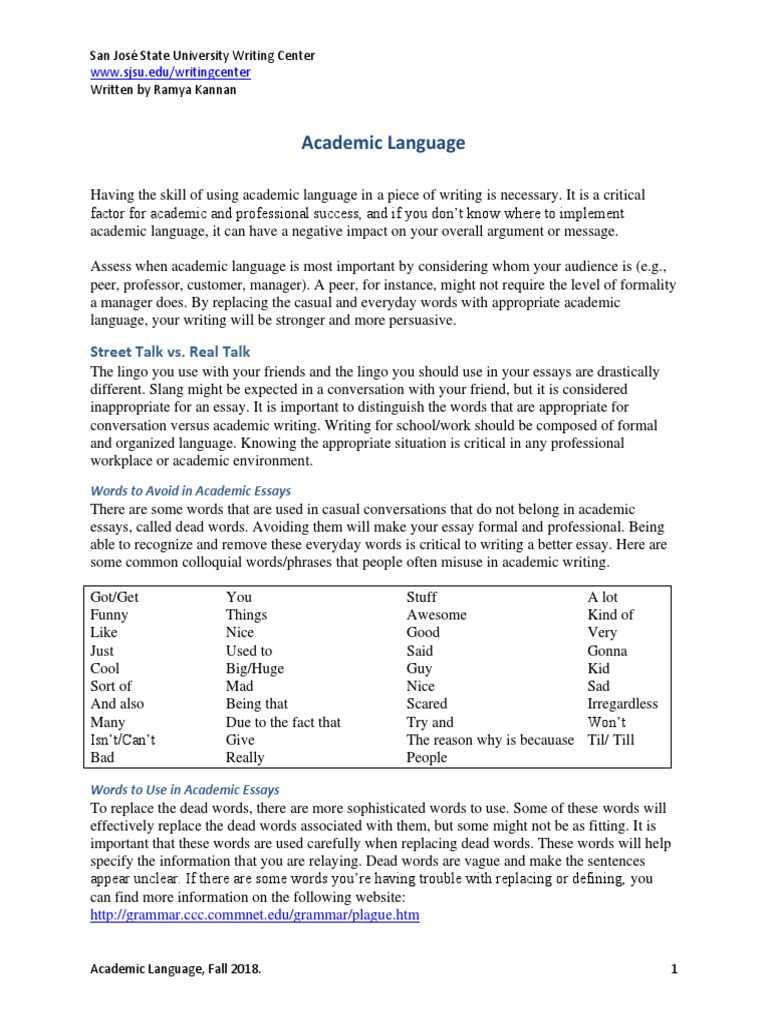 Academic Language | PDF | Jargon | Linguistics