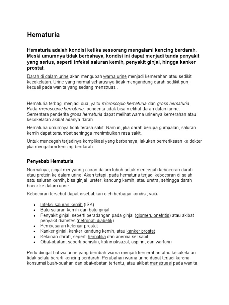Hematuria | PDF