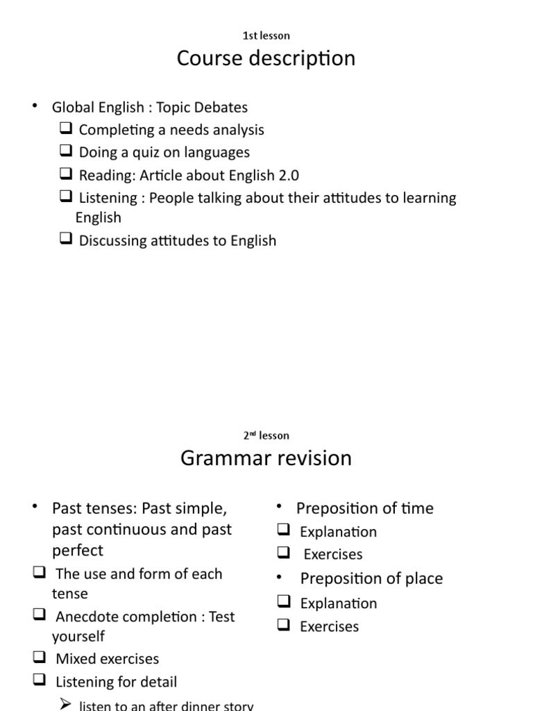 Past Tenses Prepositions | PDF | English Language | Question