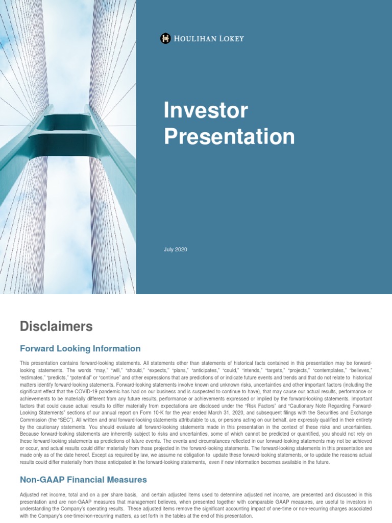 Investor-Presentation-Q1-FY21 | PDF | Investment Banking | Money