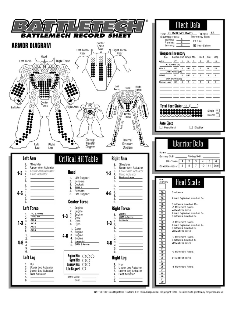 Shadow Hawk RS | PDF