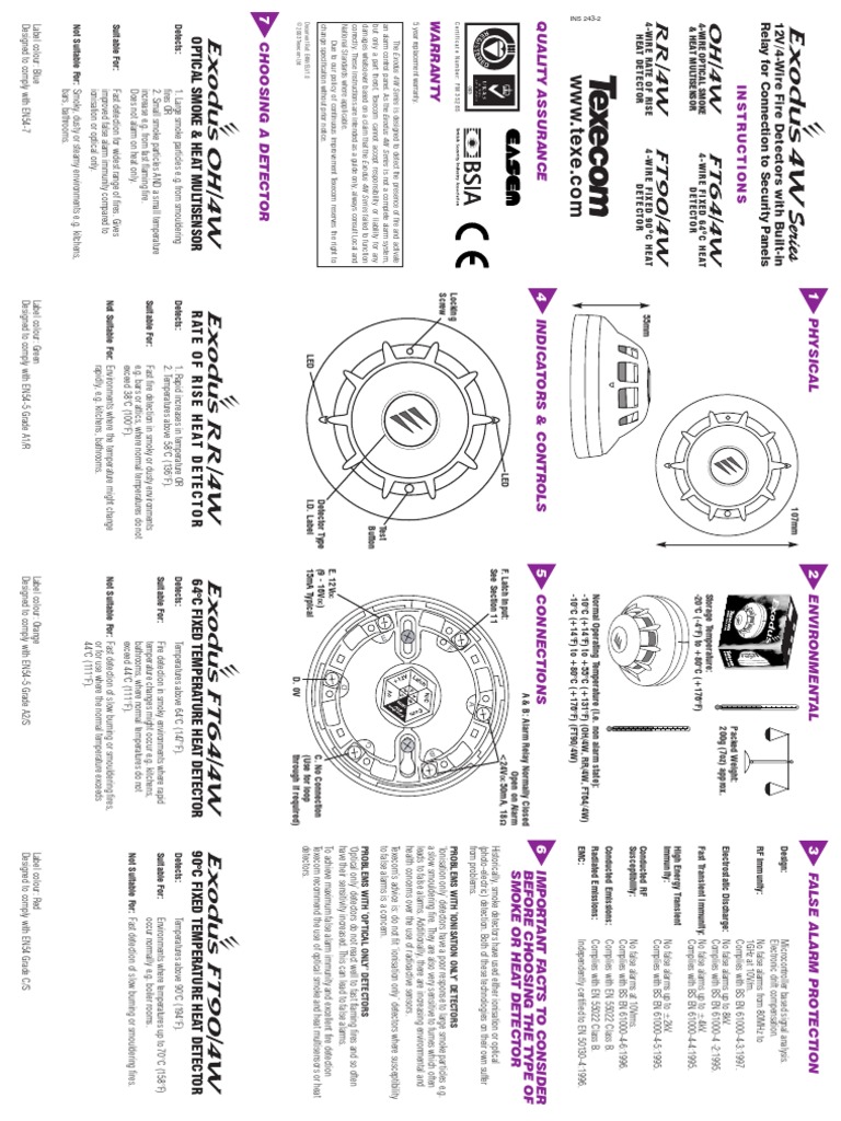 INS243-2 (Exodus 4W Installation Instructions) 9 | PDF | Sensor | Smoke