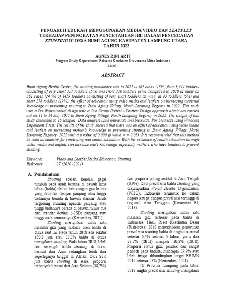 Jurnal Agnes | PDF | Indonesia