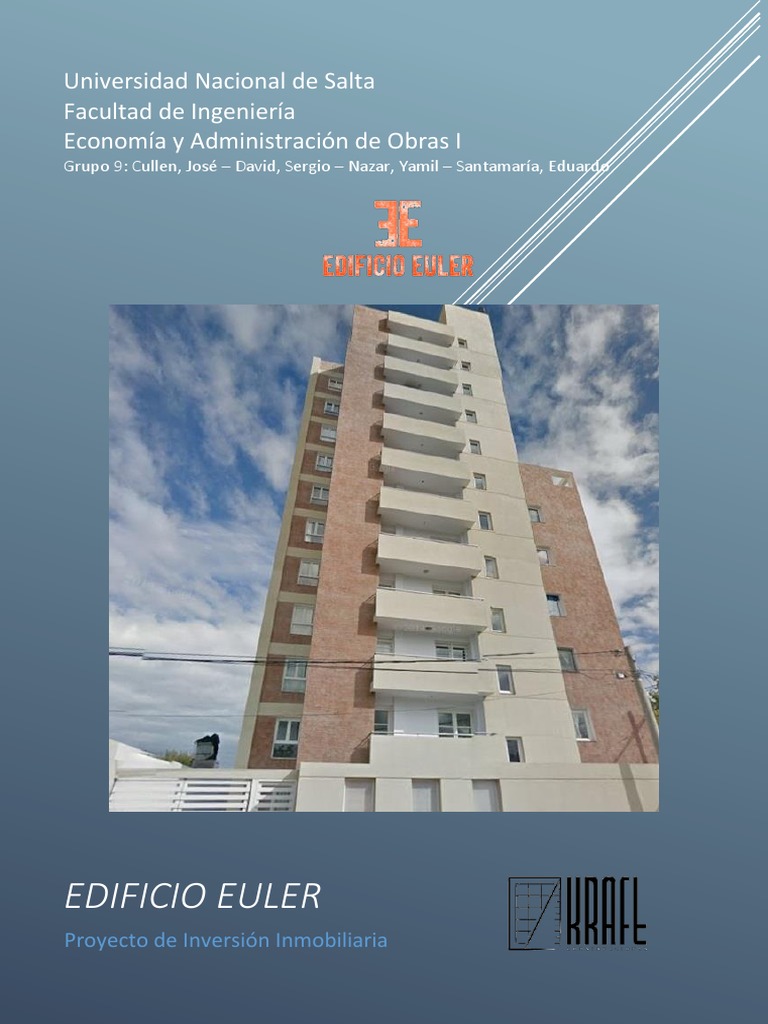 Proyecto de Inversión Inmobiliaria - Edificio Euler | PDF | Ascensor | Zonificación