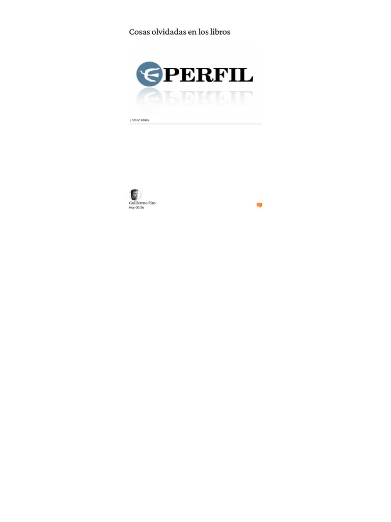 Cosas Olvidadas en Los Libros | PDF