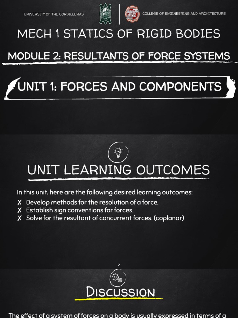 Mech 1 Module 2 Unit 1 (Forces and Components) | Download Free PDF | Euclidean Vector | Force