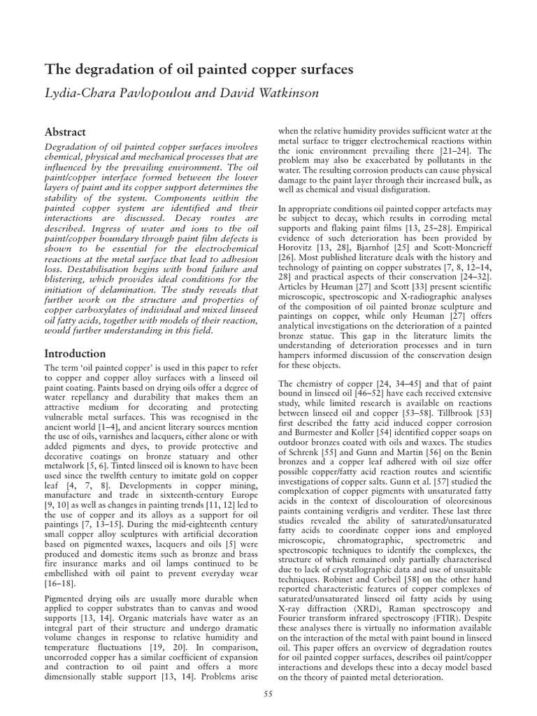 Degradation of Oil Painted Copper | PDF | Corrosion | Paint