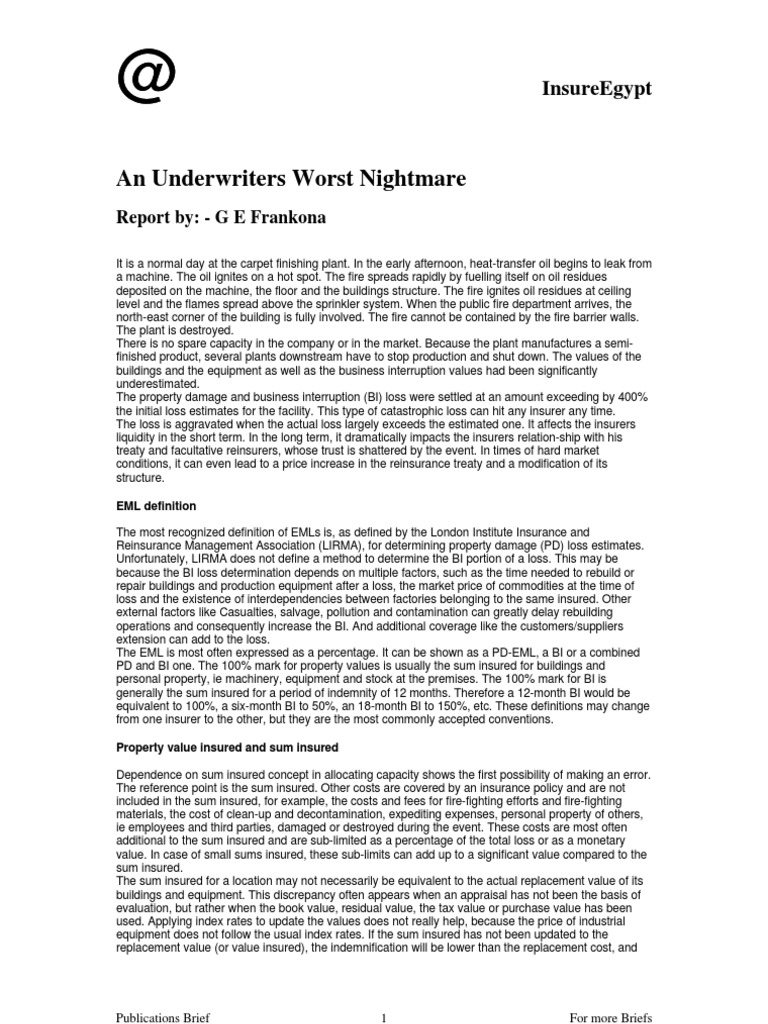 EML | PDF | Insurance | Indemnity