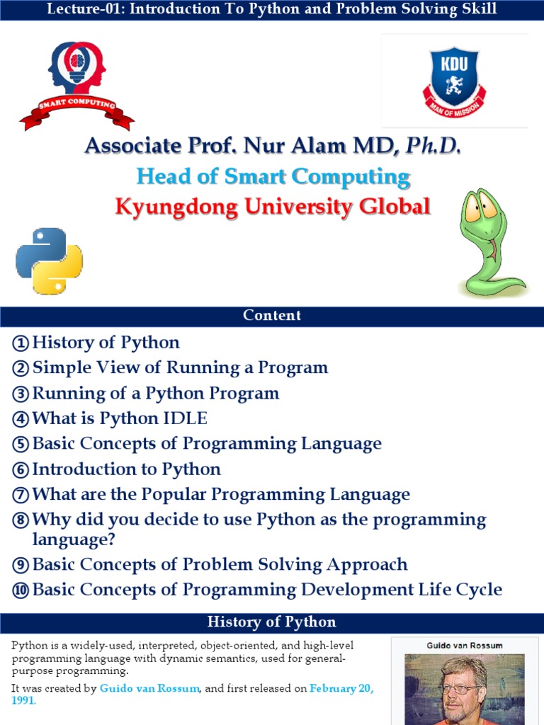 Introduction To Python Programming Pdf Computer Programming