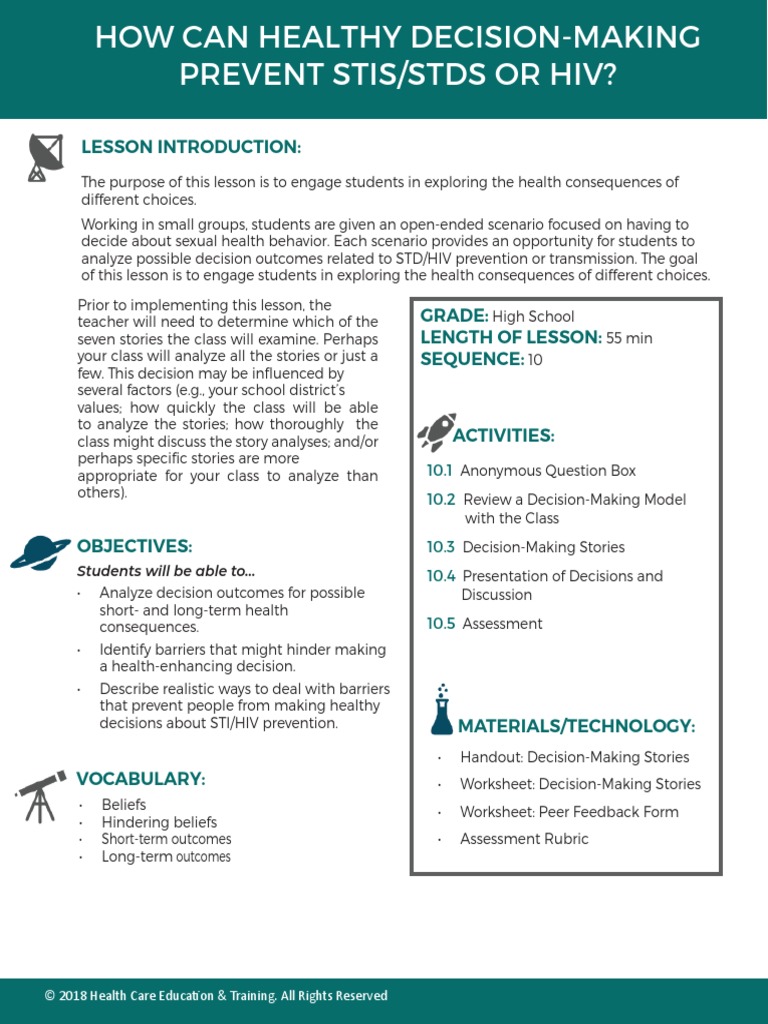 HS Lesson 10 | Descargar gratis PDF | Sexually Transmitted Infection ...