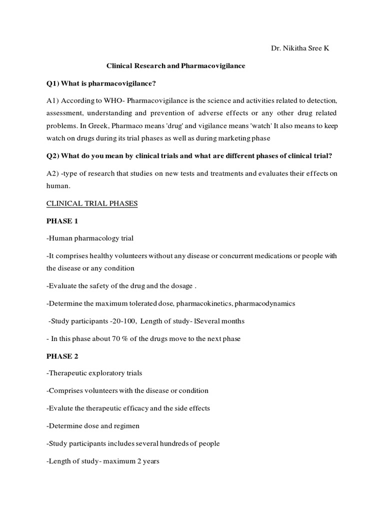 PVCR Assessment | PDF | Pharmacovigilance | Phases Of Clinical Research