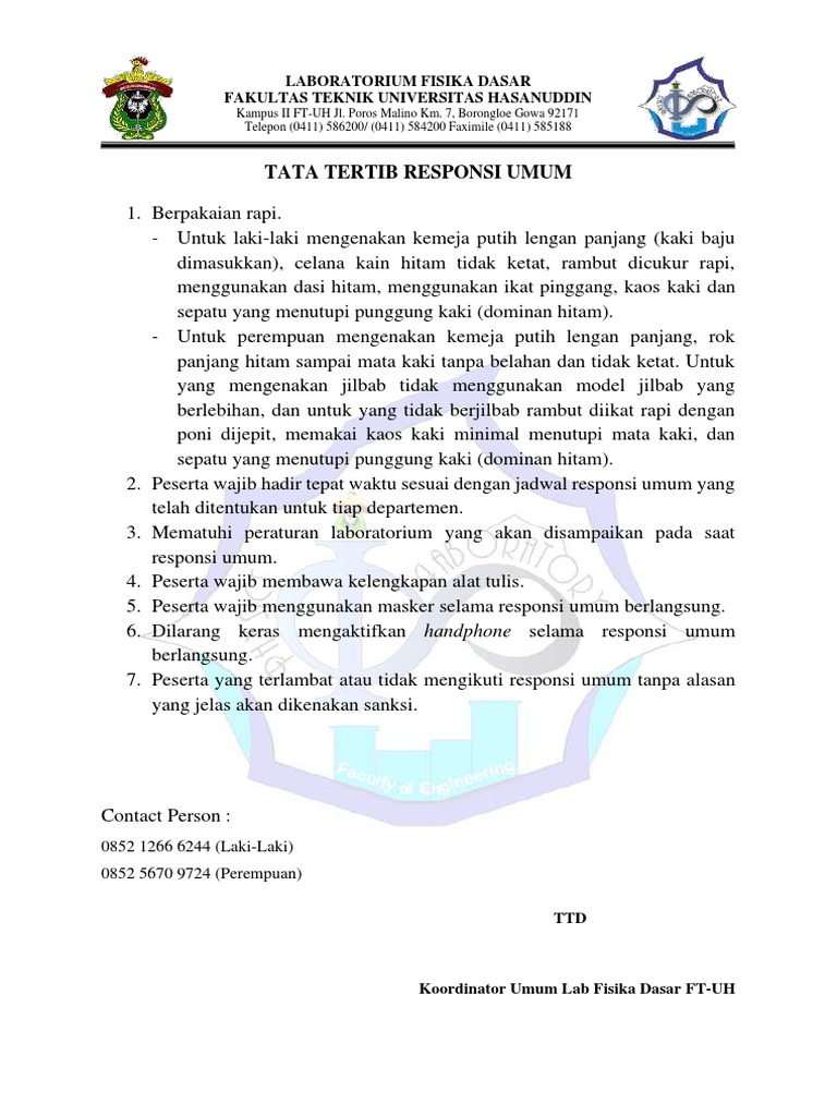 Tata Tertib Responsi Umum 2022 | PDF | Kesehatan Holistik