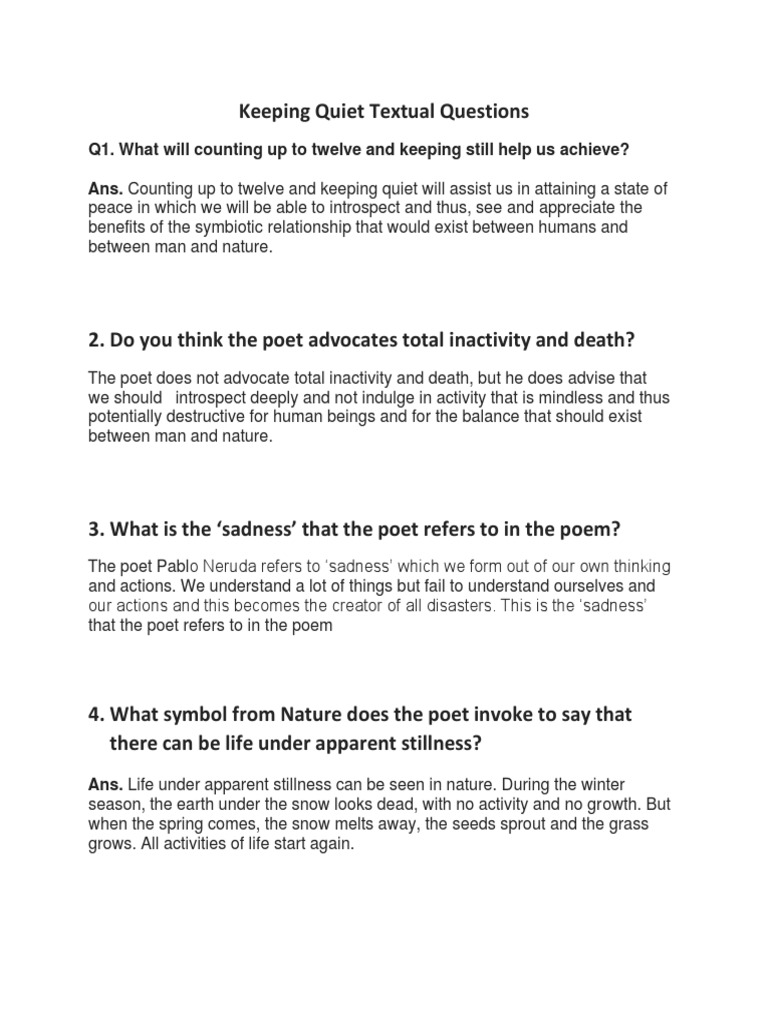 Keeping Quiet - Notes | PDF | Silence | Symbols