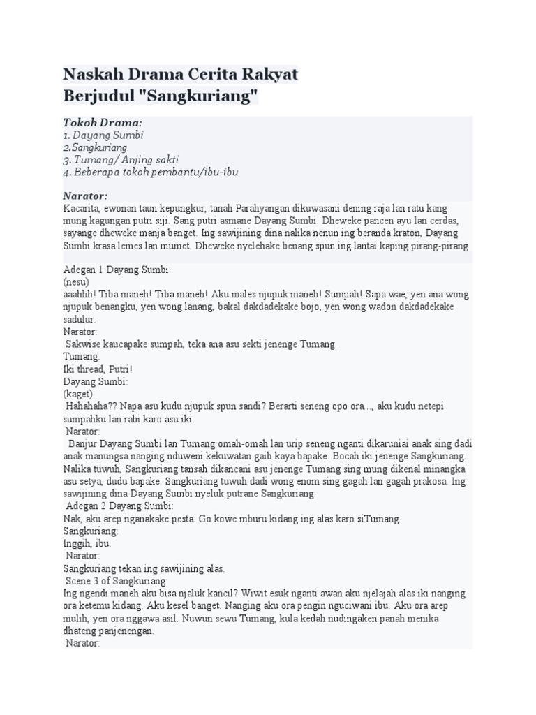 Naskah Drama Bahasa Jawa | PDF