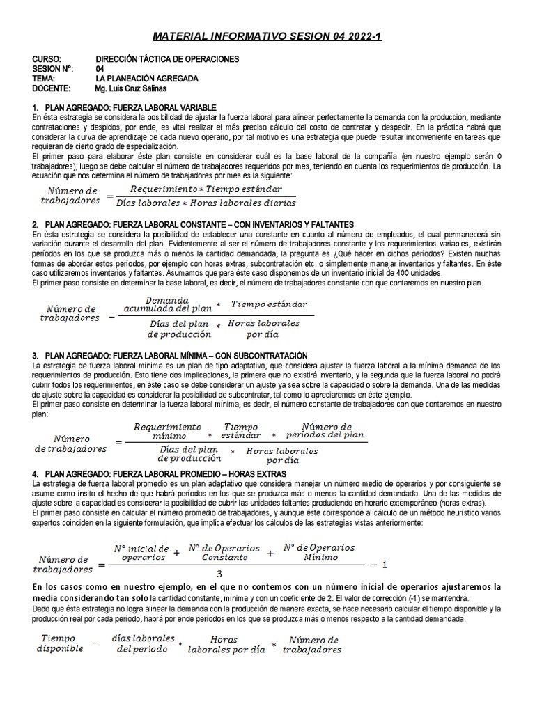 Material Informativo | PDF | Planificación | Inventario