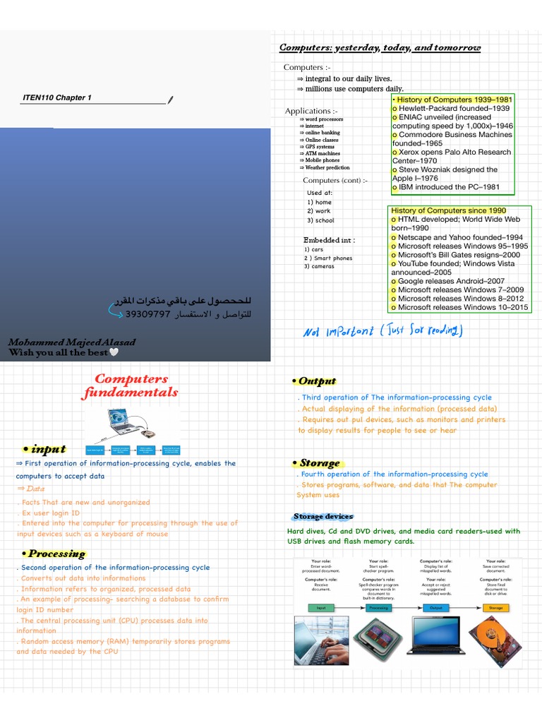 ITNE110 Chapter 1 | Download Free PDF | Usb | Personal Computers
