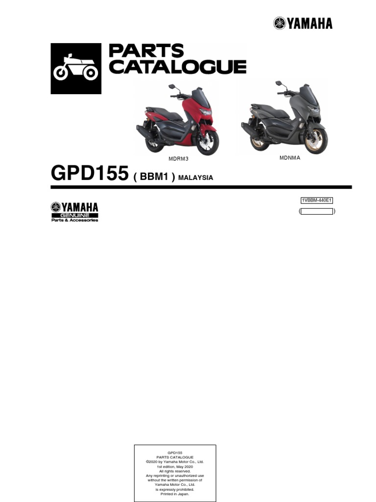 Yamaha Nmax 2020 Part Cataloque | PDF | Screw | Axle