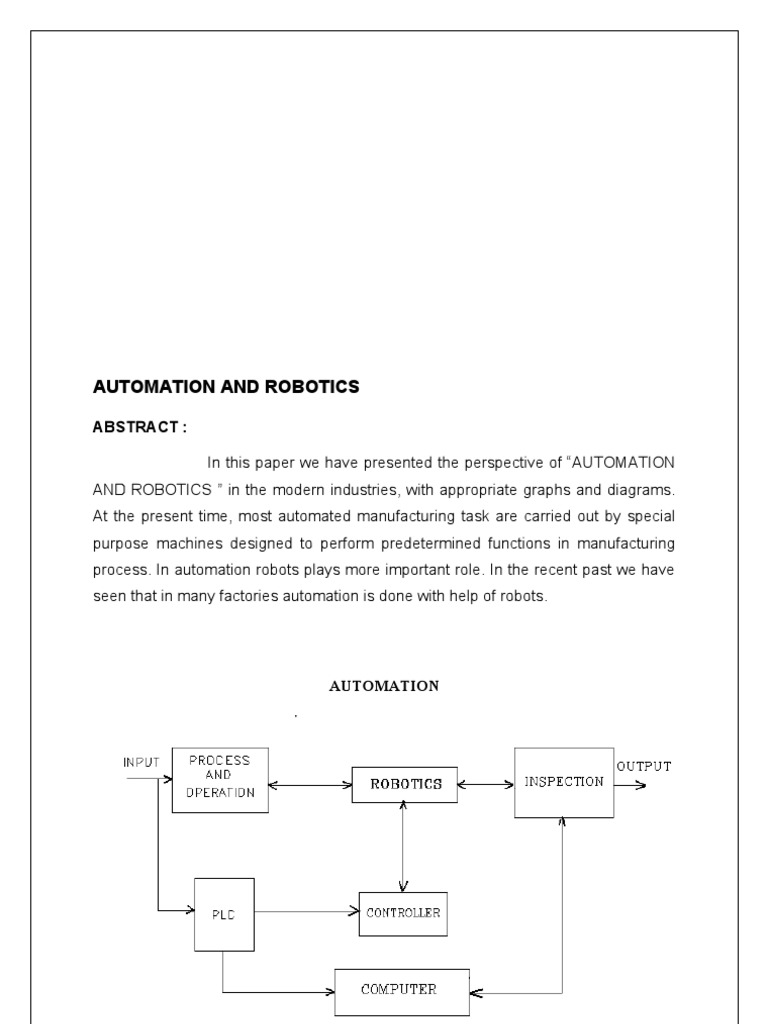 Automation and Robotics | PDF | Automation | Robot