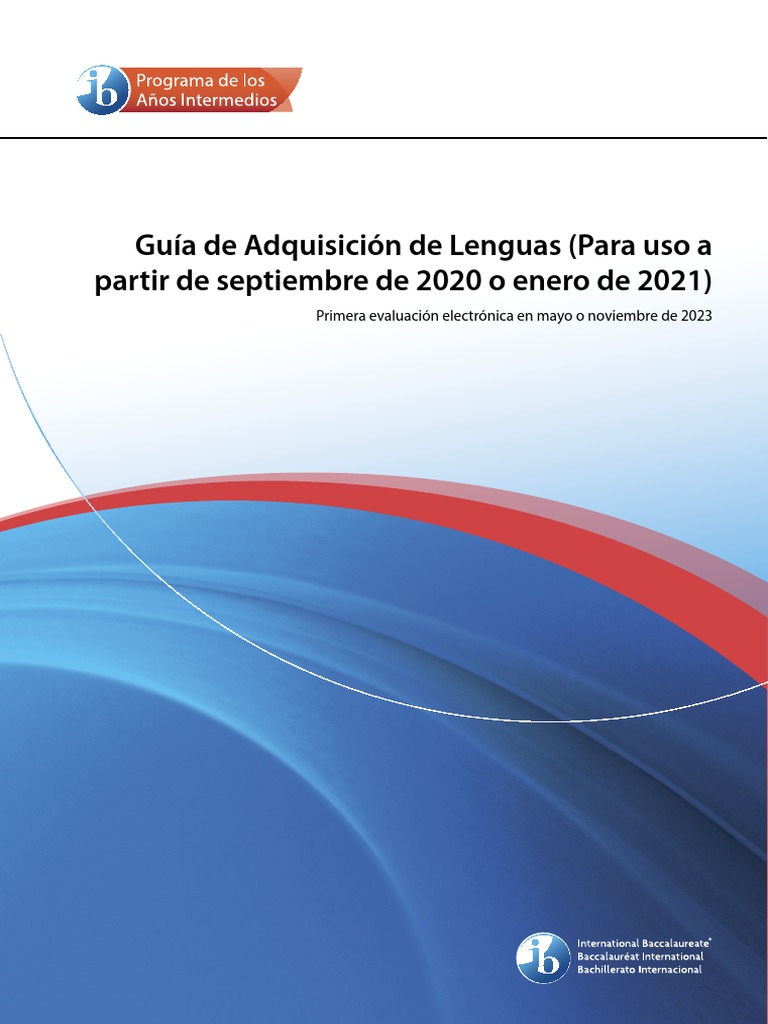 Guia de Adquisición de Lenguas 2020 | PDF | Evaluación | Aprendizaje