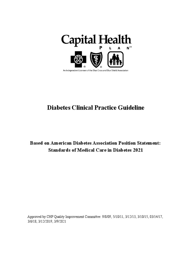 2021 Diabetes Clinical Practice Guideline | PDF | Hypertension ...