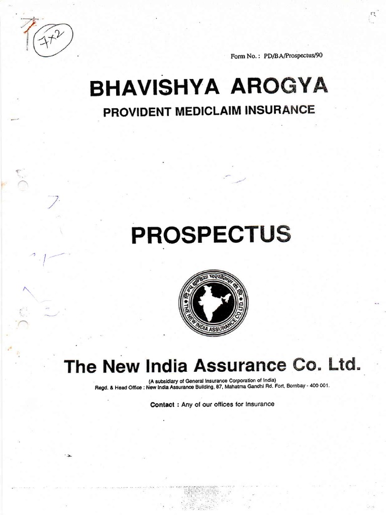 Bhavishya Arogya Prospectus | PDF | Insurance | Hospital