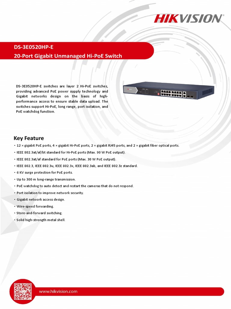 High-Power PoE Switch for Long-Range Transmission and Advanced Network Access | PDF | Network ...