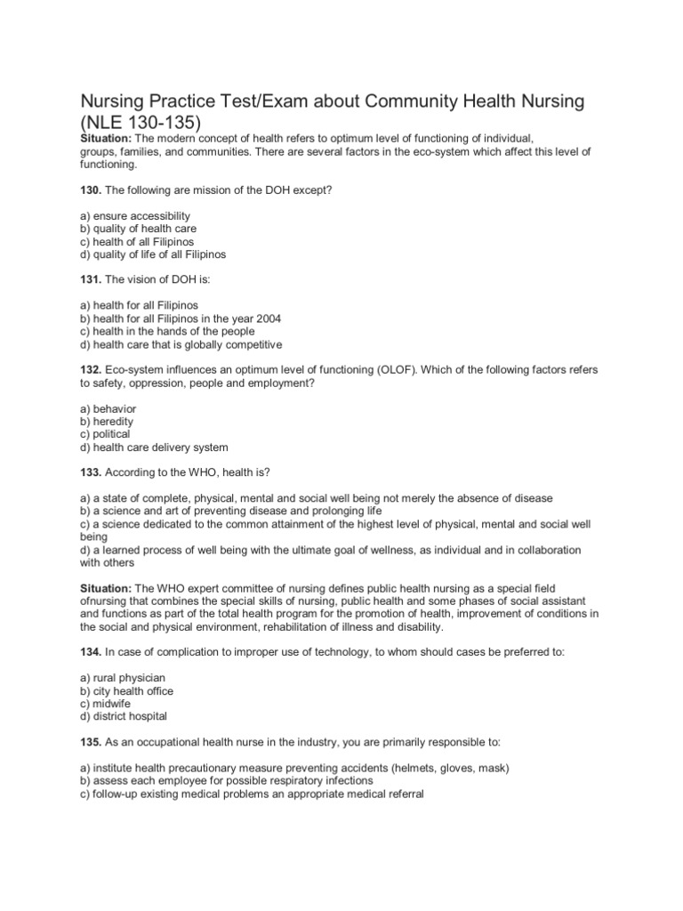 Nursing Practice Test | PDF