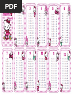 Tablas de Multiplicar Hello Kitty | PDF