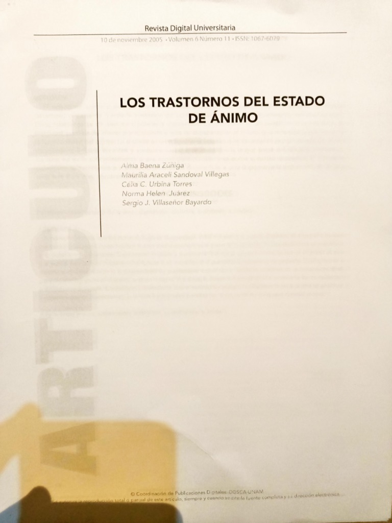 Los Trastornos Del Estado de Ánimo | PDF